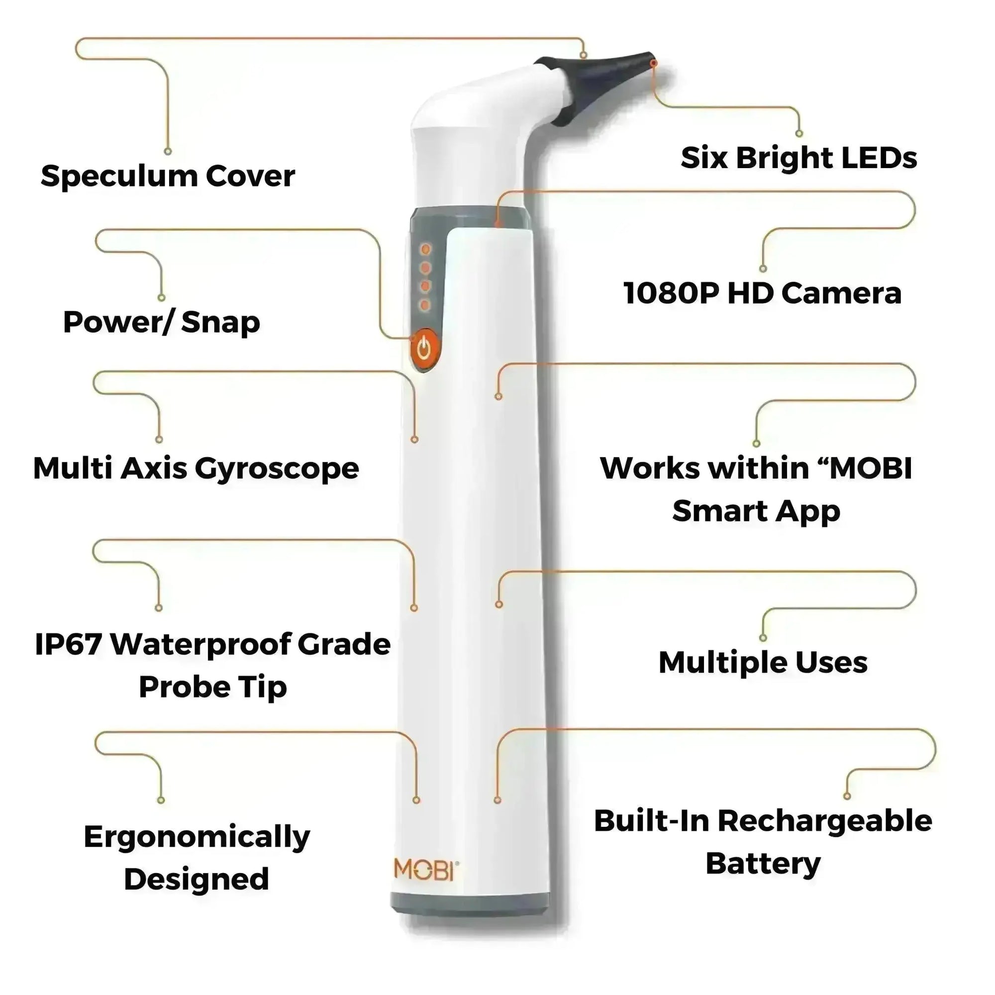 Ear, Nose & Throat Smart Wi-Fi Otoscope With HD Camera - MOBI USA