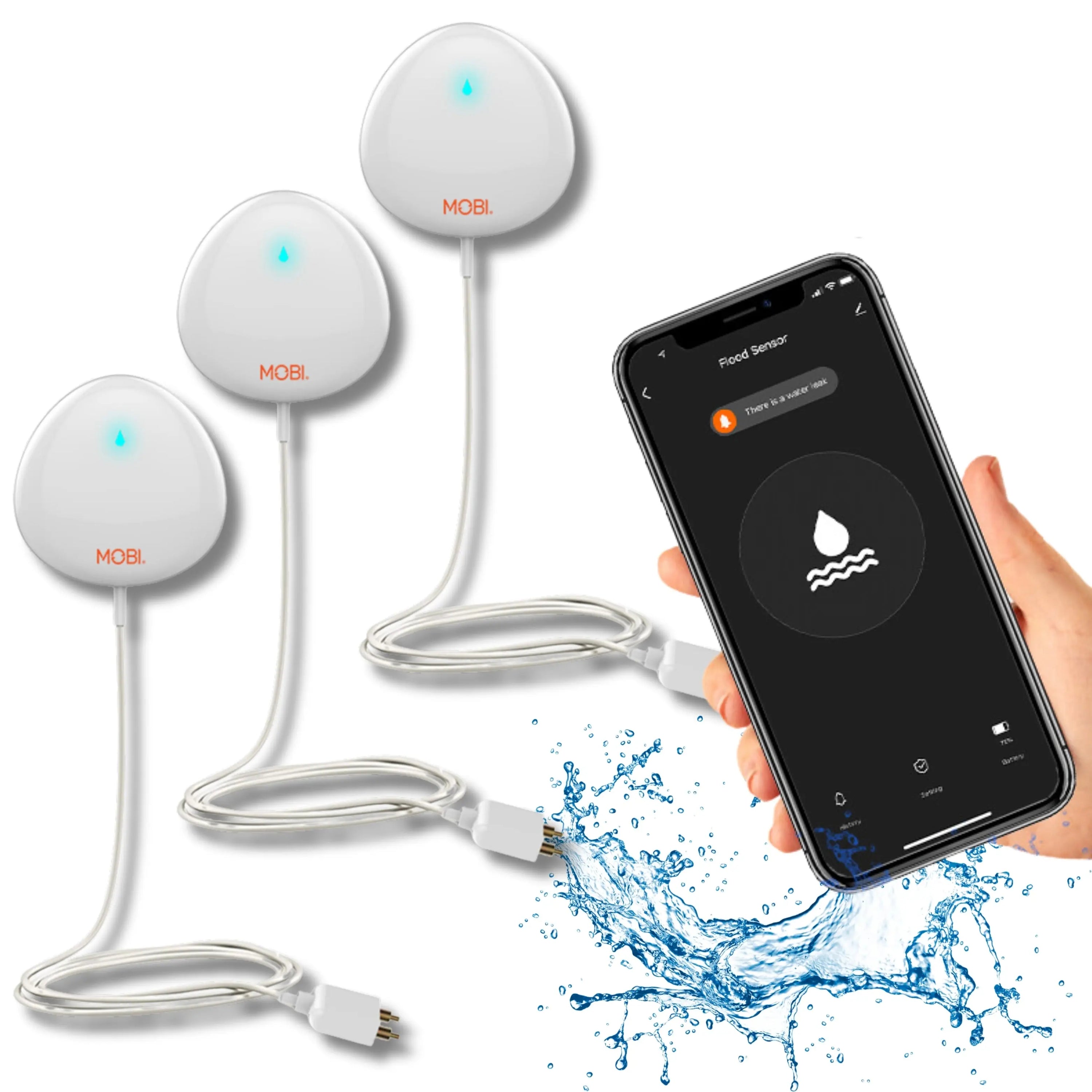 Smart Wi-Fi Water Leak Alert Sensor - MOBI USA