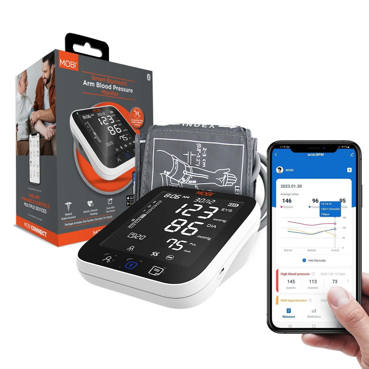 Smart Bluetooth Blood Pressure Monitor - MOBI USA