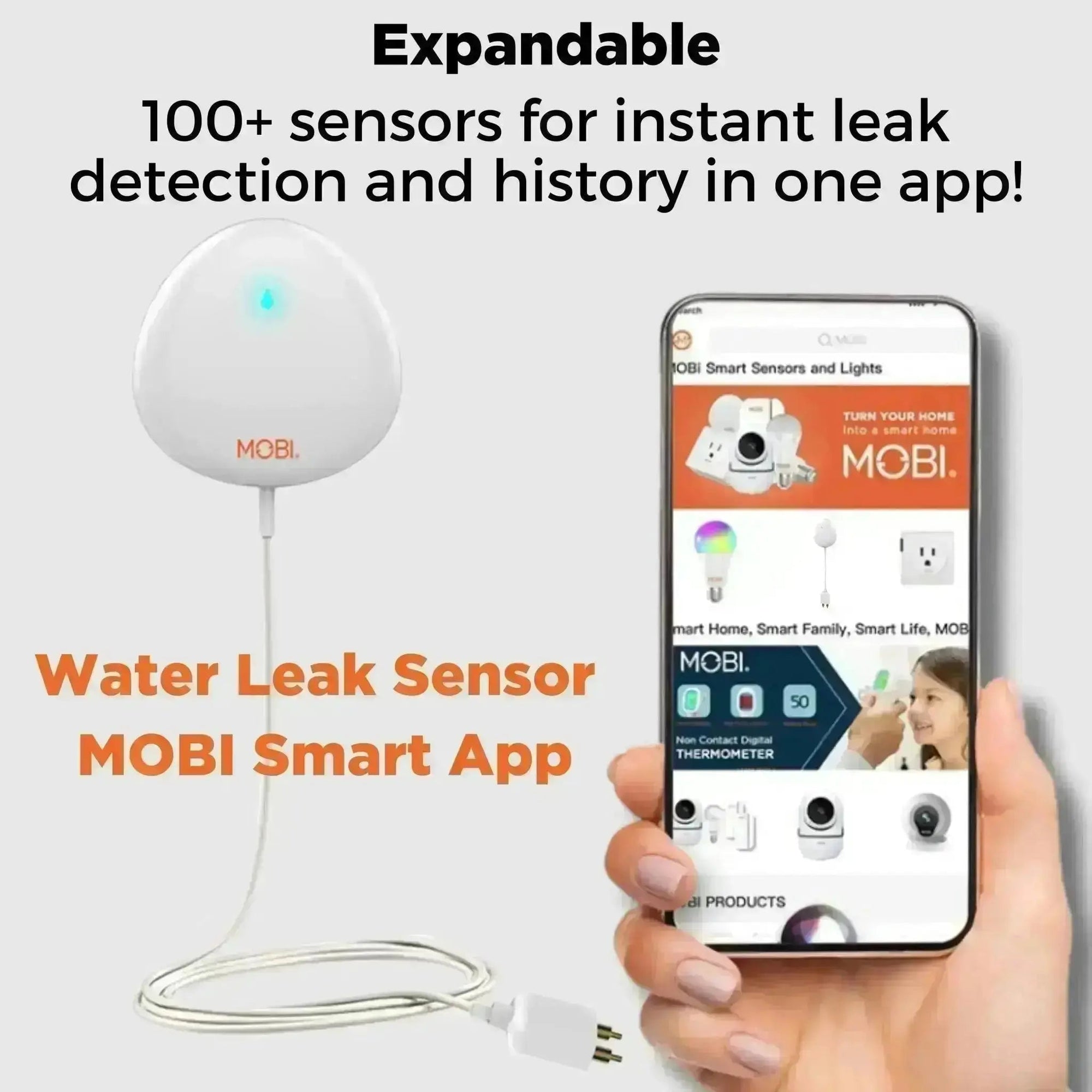 Smart Wi-Fi Water Leak Alert Sensor - MOBI USA